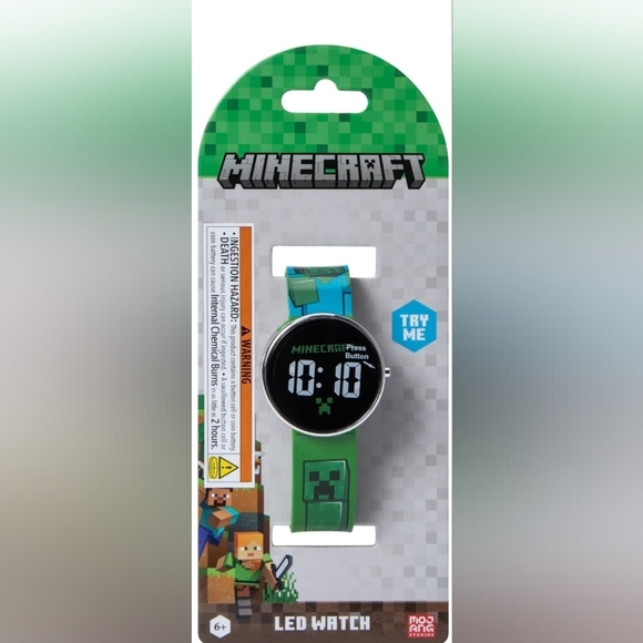 Disney | Accessories | Mojang Nwt New Minecraft Creeper Led Watch Adult ...